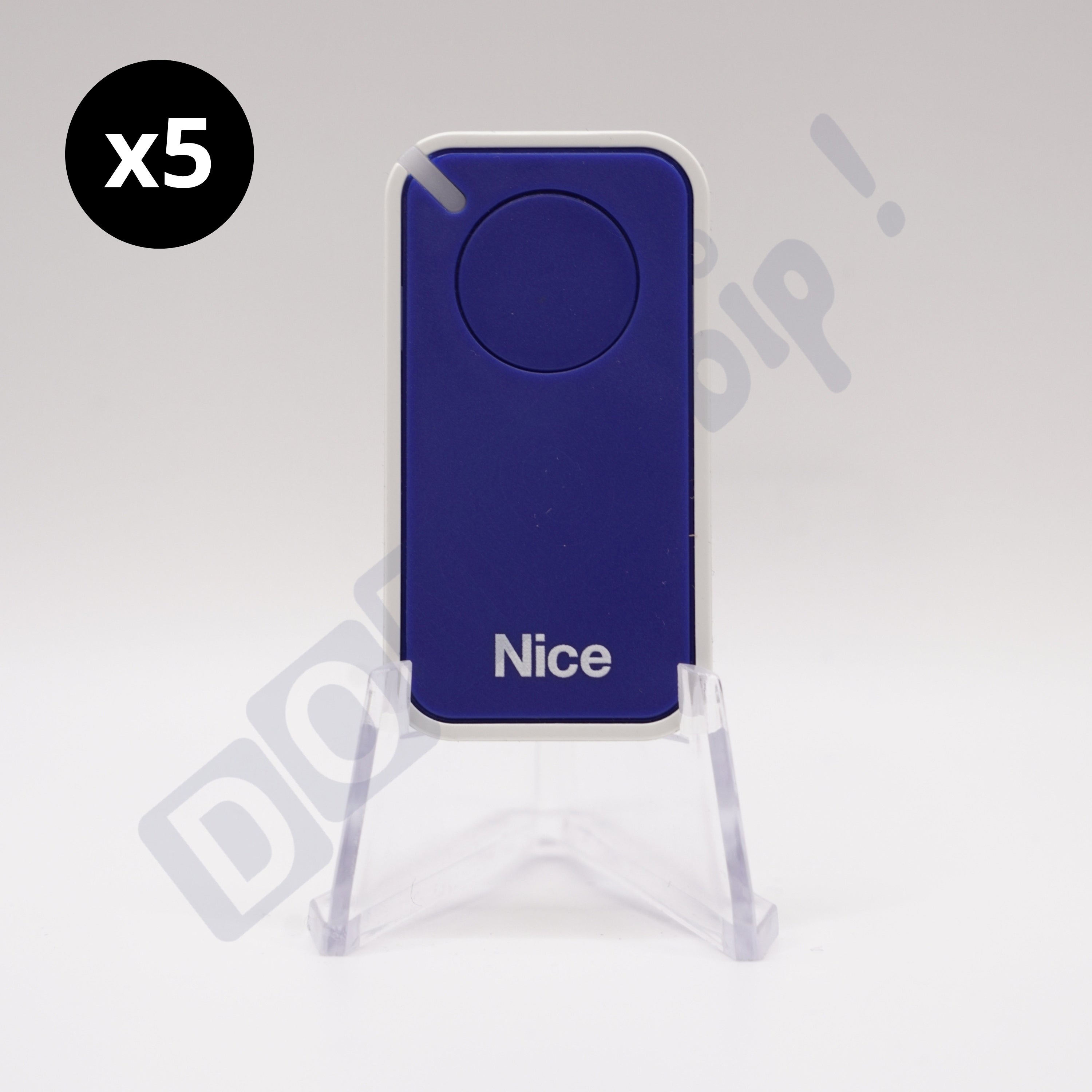 Lot de 5 Télécommandes NICE INTI1B - 1 canal bleu 433,92 MHz + 1 porte ...