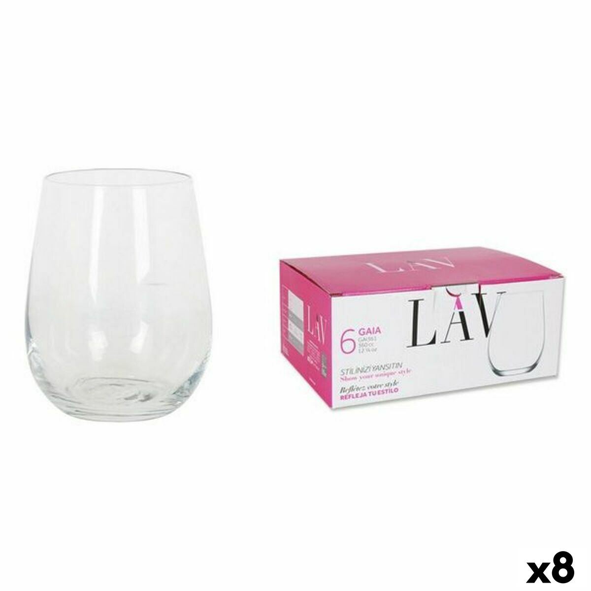 Set de Vasos LAV 77821 6 Piezas (8 Unidades) (360 ml) | Leroy Merlin
