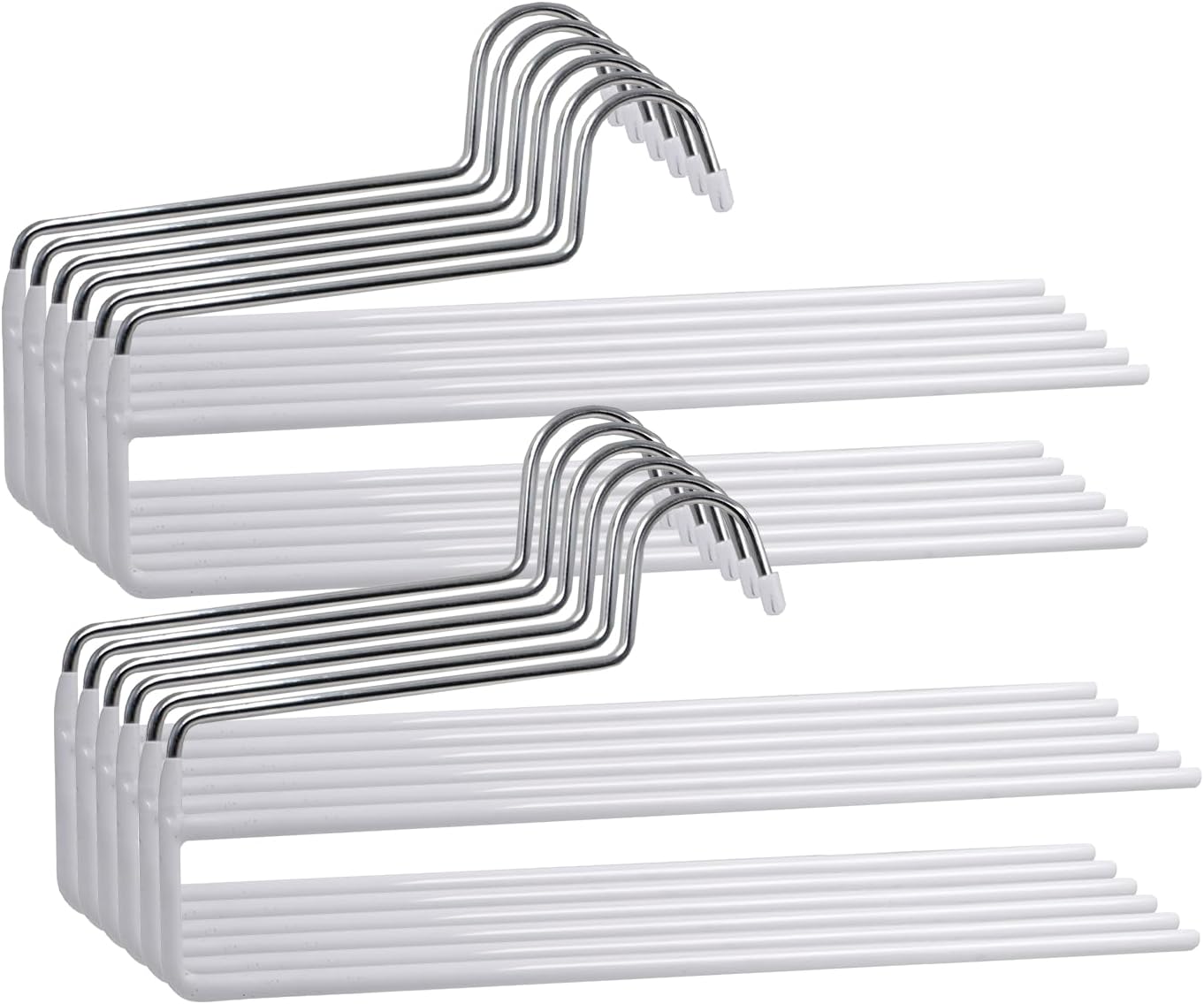 COM-FORT HOUSE - Perchas de Metal para Pantalones - Pack 12 Unidades - Perchas Color Blanco ...
