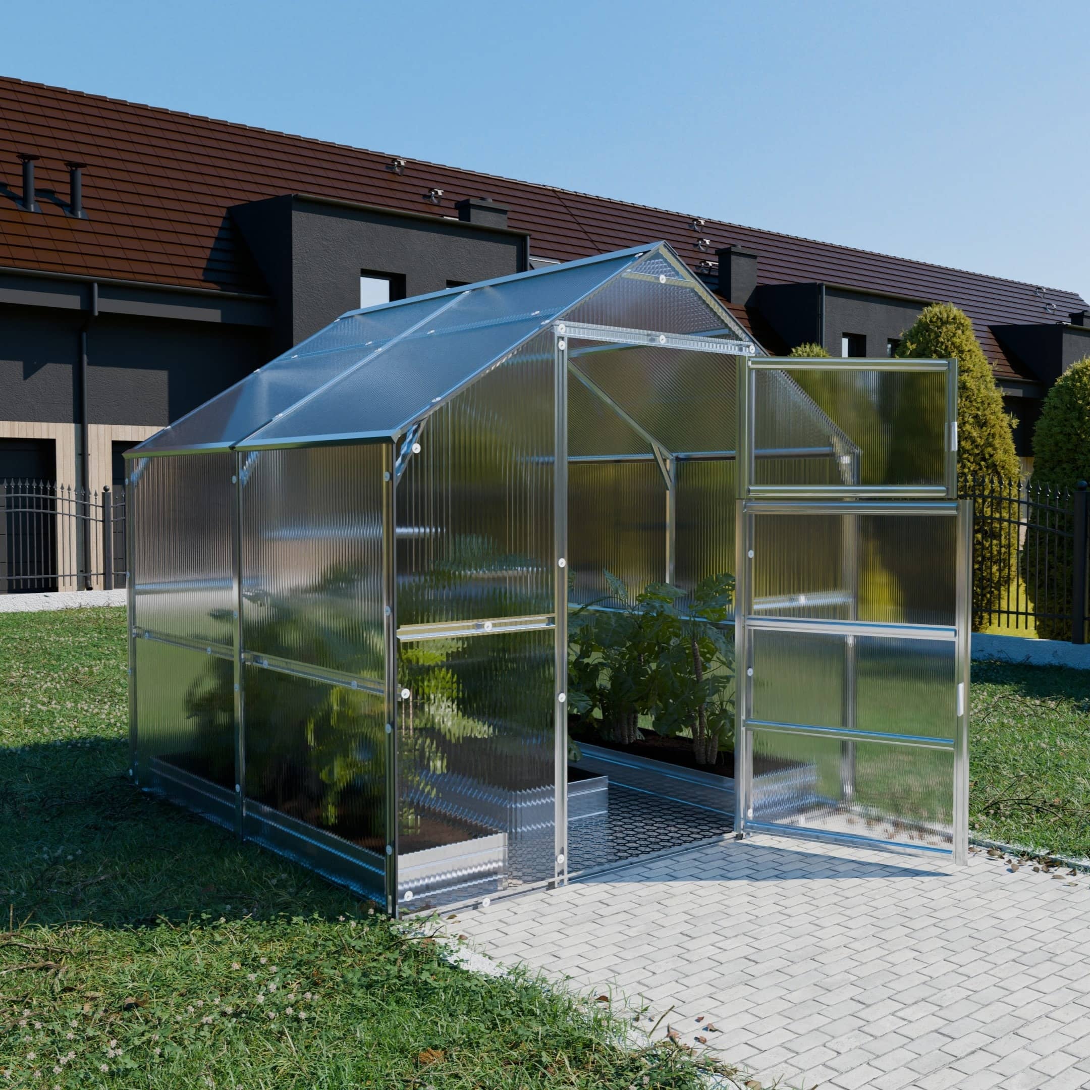 Serre de jardin KLASIKA BERNARD 2,35 x 2 m (4,7 m²), 4 mm avec ...