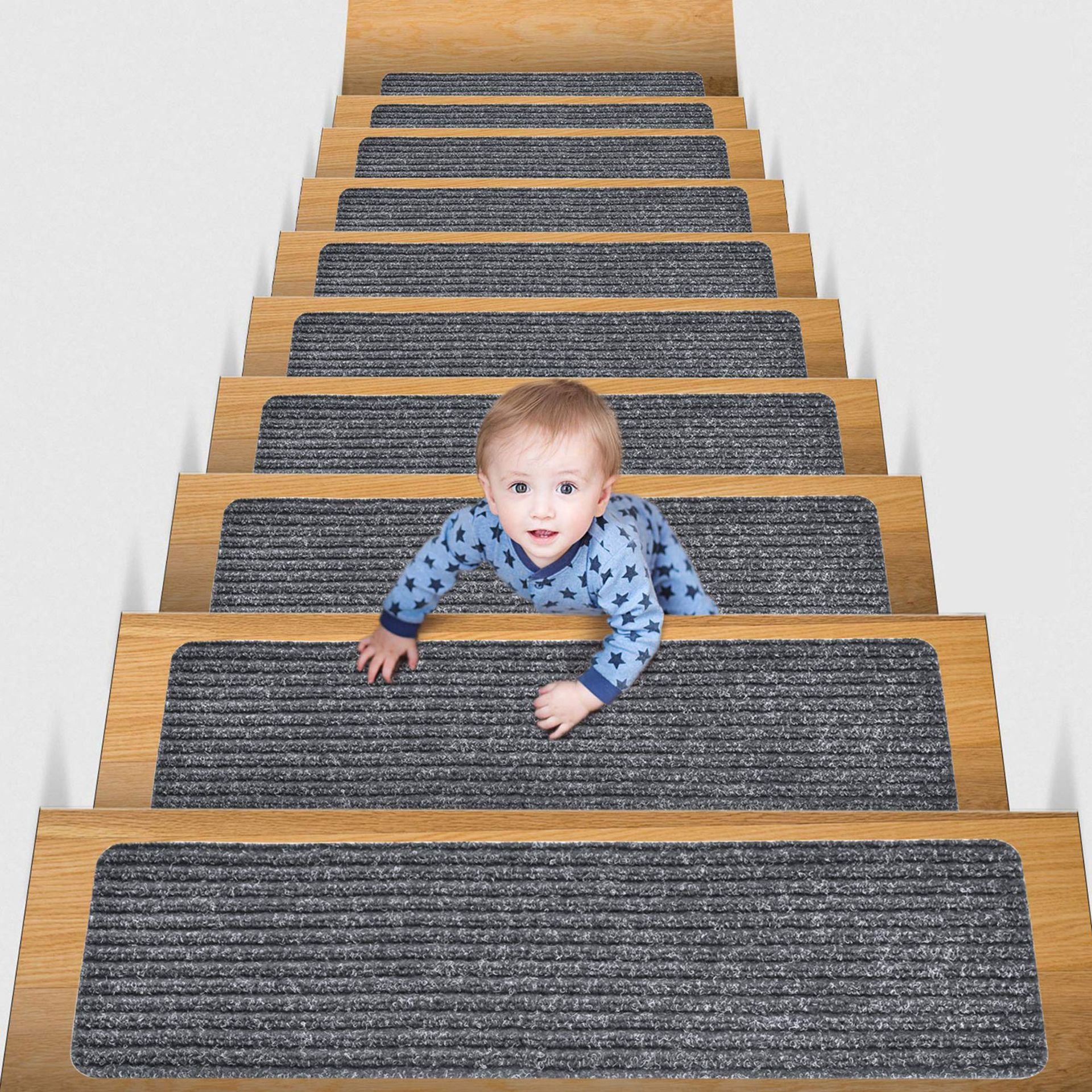 Marches de protection d'escalier, 76 cm x 20 cm (15 pièces) Tapis de ...