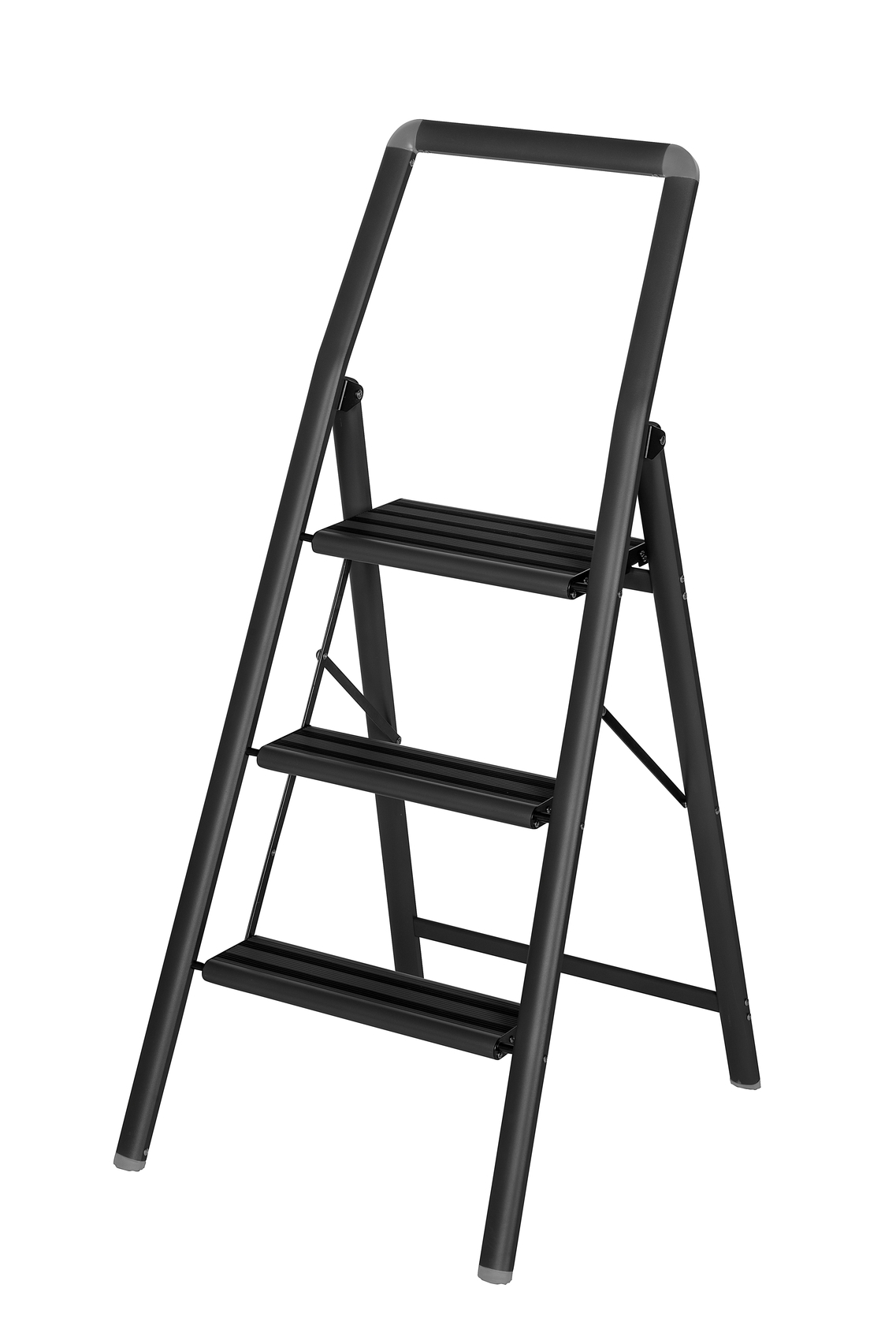 Escabeau 3 Marches, Escabeau Pliable, Alu, Noir | Leroy Merlin