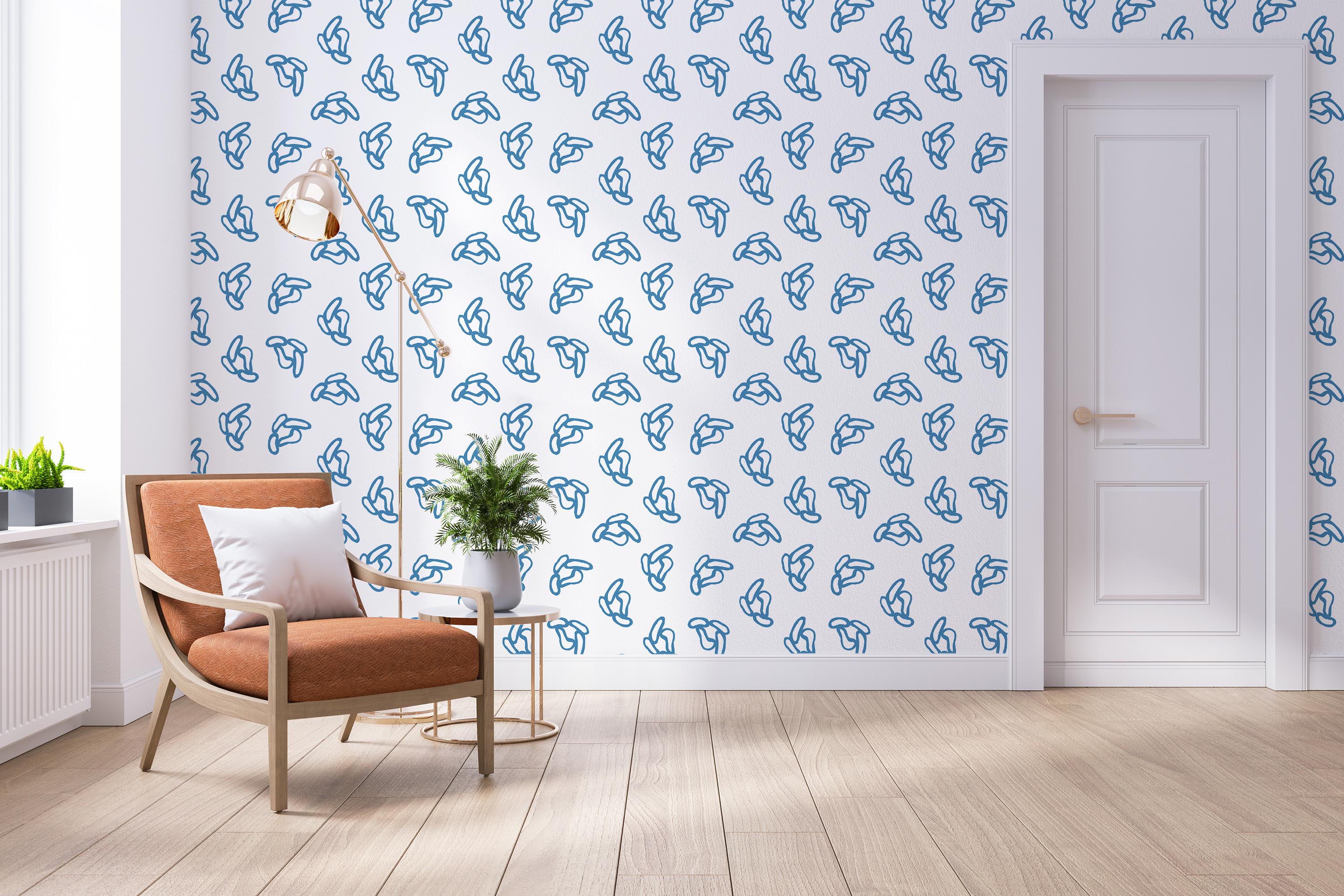 Blue Abstraction Wallpaper | Leroy Merlin