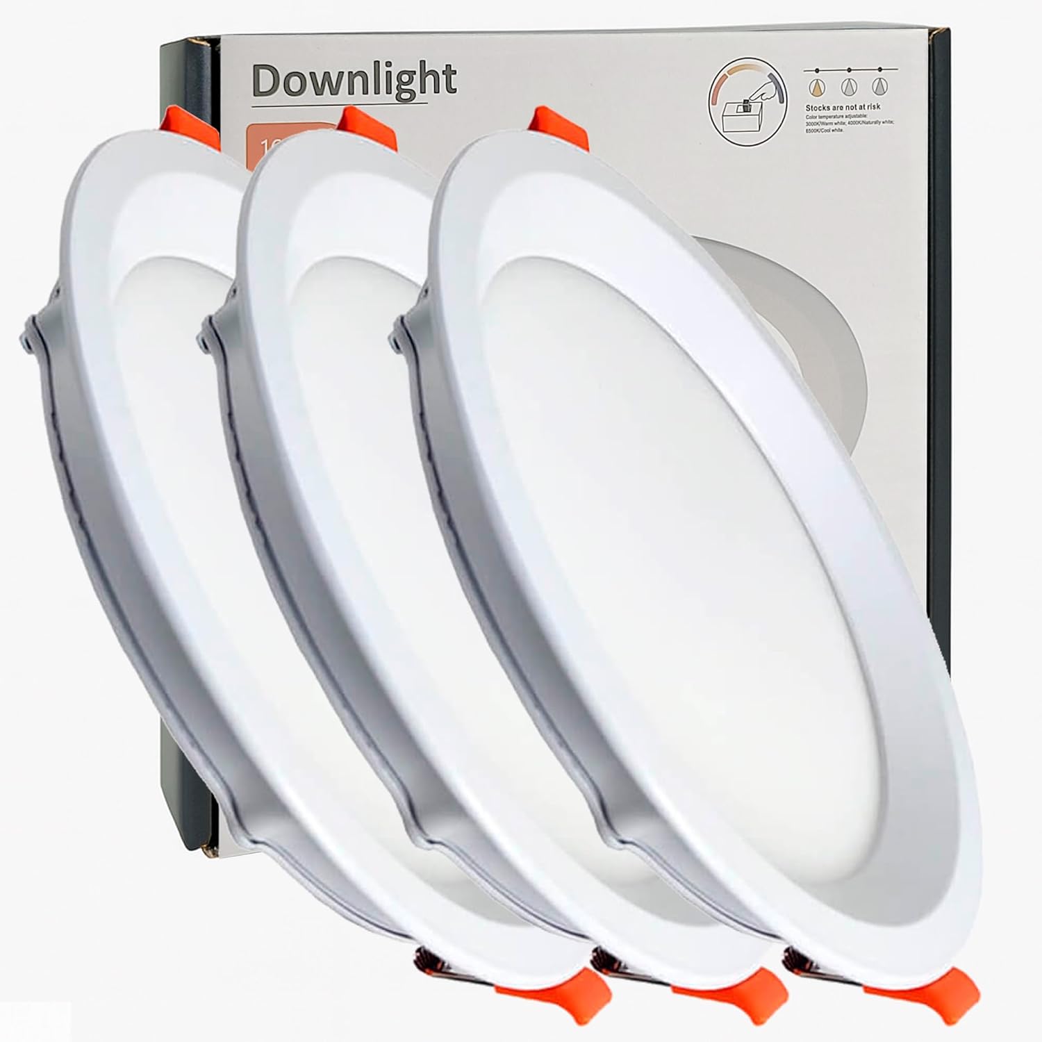 Pack X3 Downlight LED Techo Empotrable Circular, 17cm 16W (200W), Panel ...