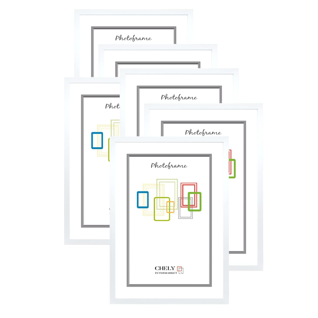 CHELY INTERMARKET | Marco de Fotos A4 MOD/CI-100 (Blanco) Pack 6 Unds ...