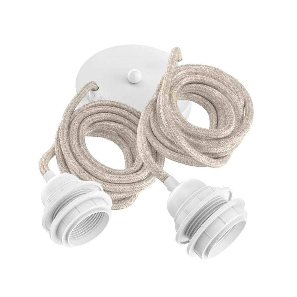 Suspension Corde HOOPZI HANG 2 - Lin - Brut - Douille blanche | Leroy ...