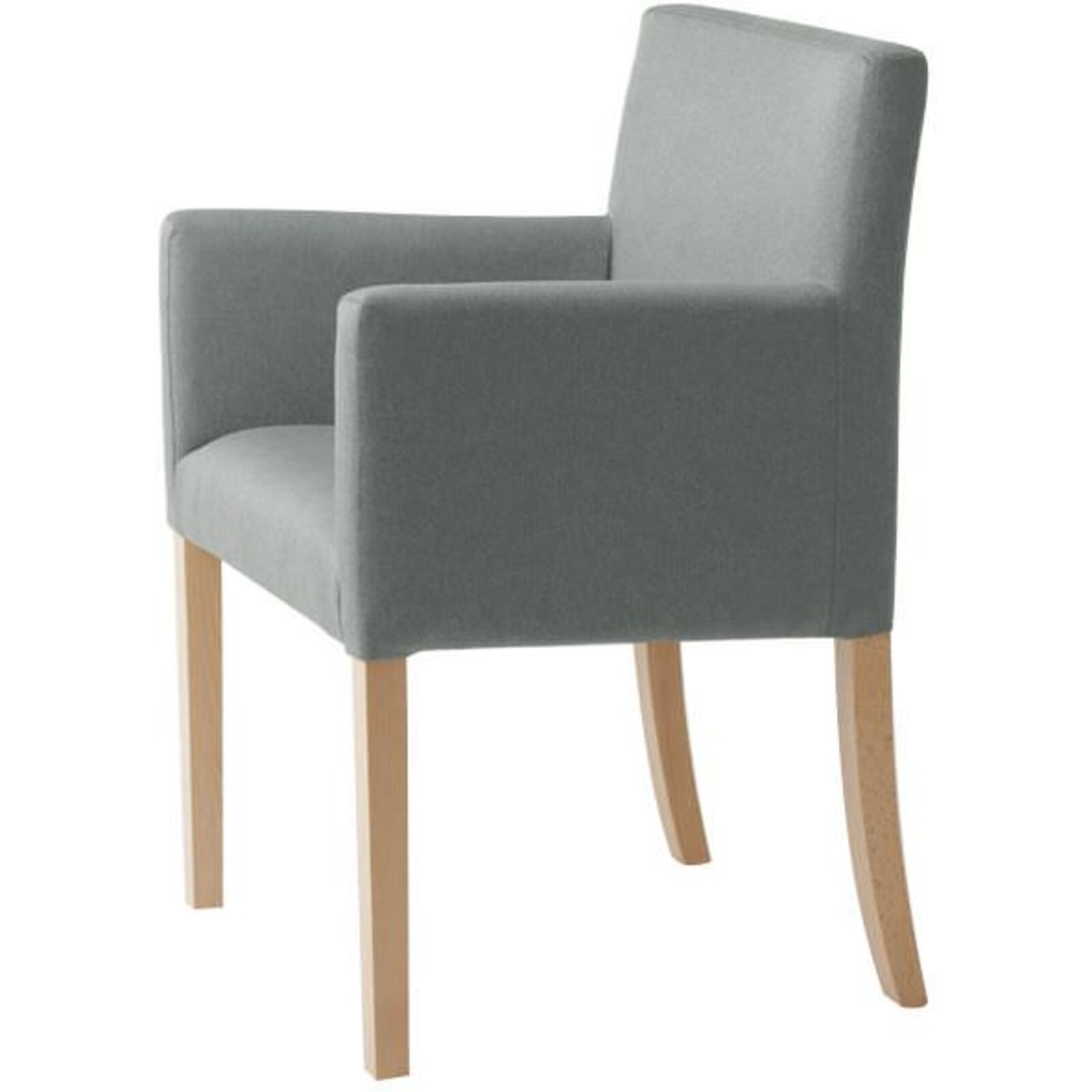 Fauteuil wilton 60 x 61 x 84 cm Gris, bois clair | Leroy Merlin