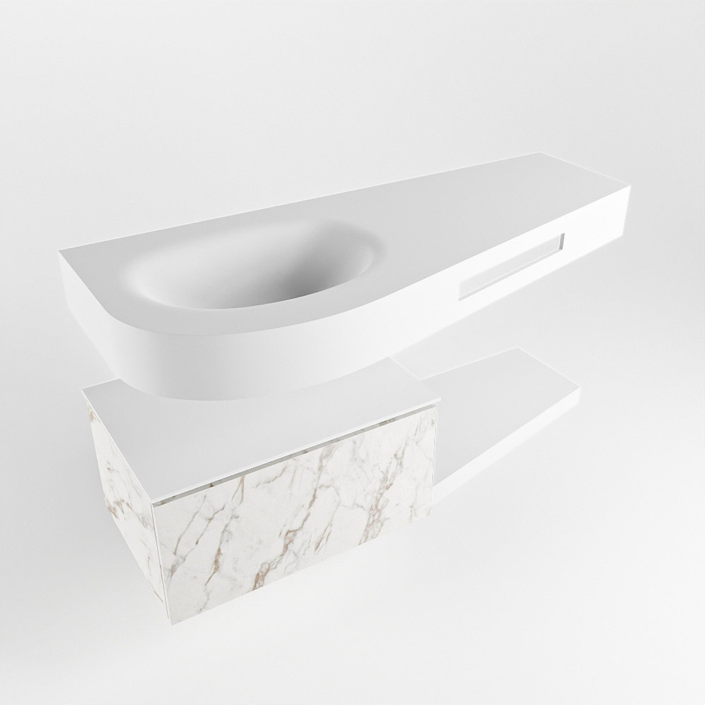 MONDIAZ RIVA 120cm mueble bajo para con Lavabo con repisa Cararra con 1 ...