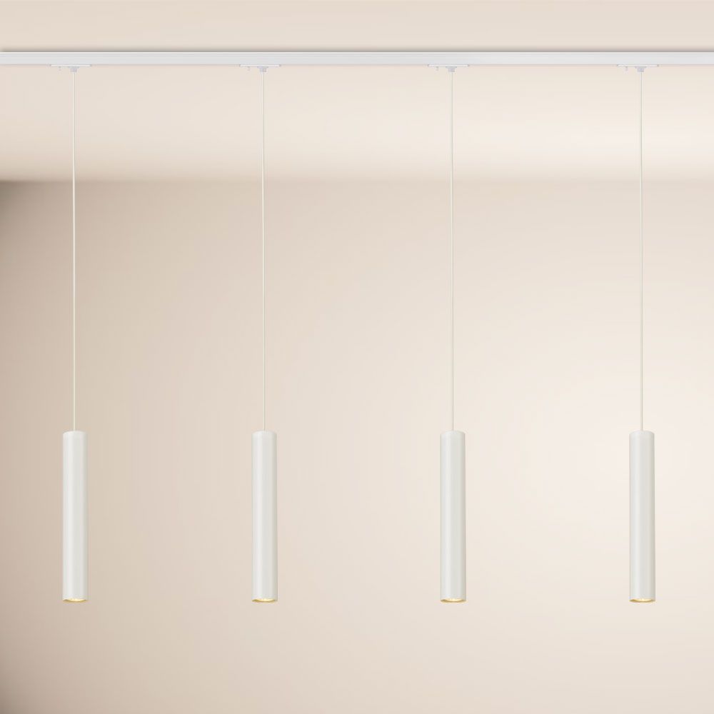 S.luce - Lámpara colgante Crutch, sistema de riel monofásico, 4 luces ...