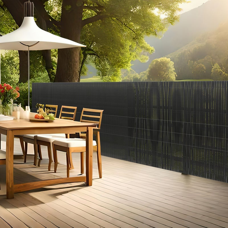 Biombo de PVC Para jardín y balcón PVC ultrarresistente Gris 160 x ...