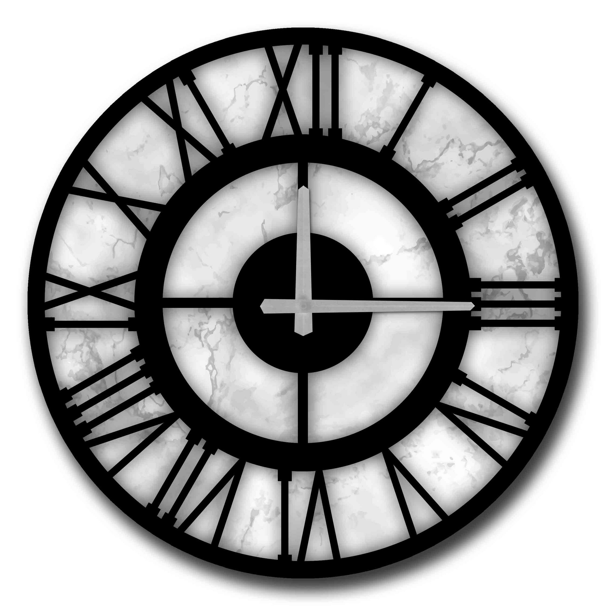 Reloj decorativo MDF con estilo mármol | Leroy Merlin