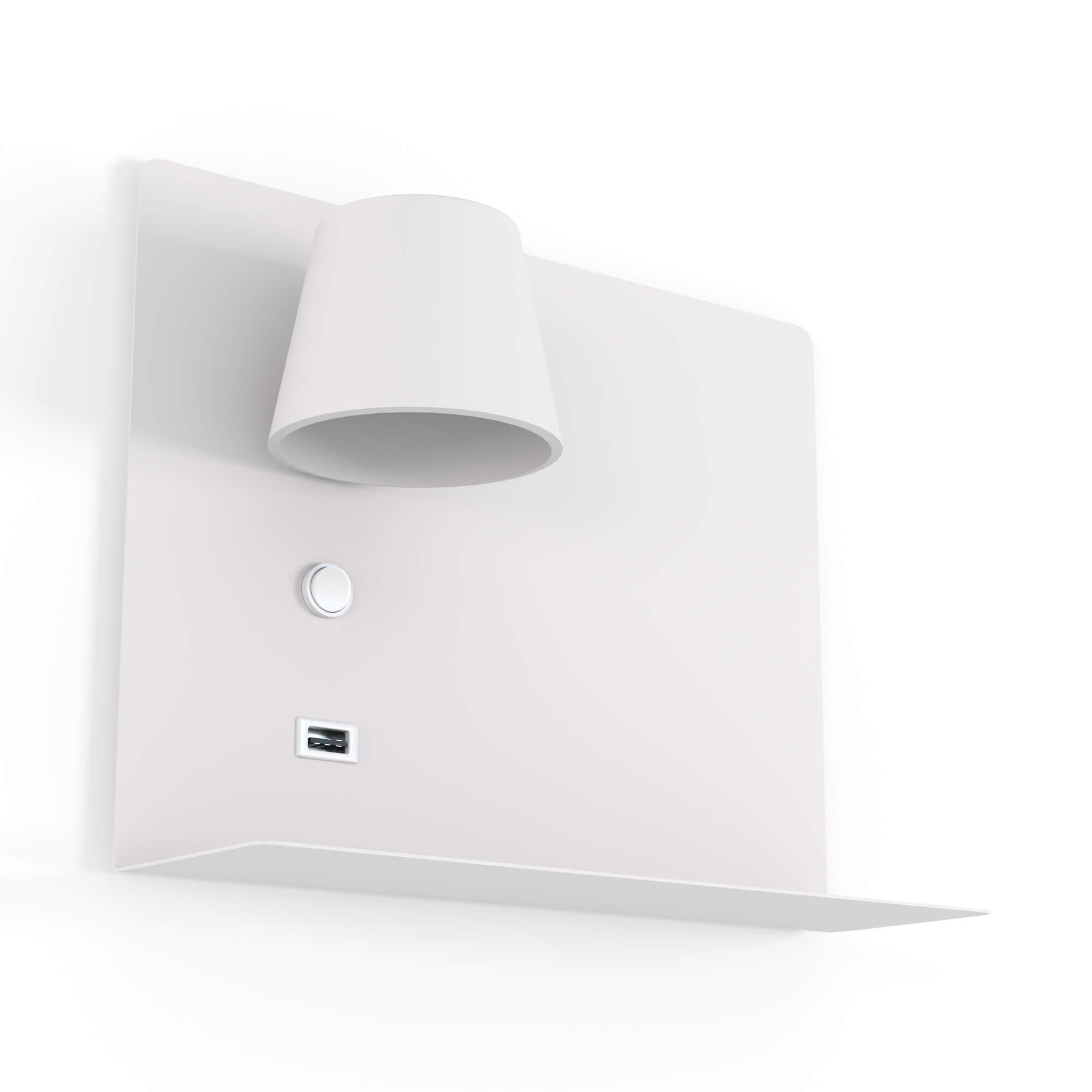 Aplique de parede para leitura com porta USB "BASKOP" - 6W - Esquerda ...