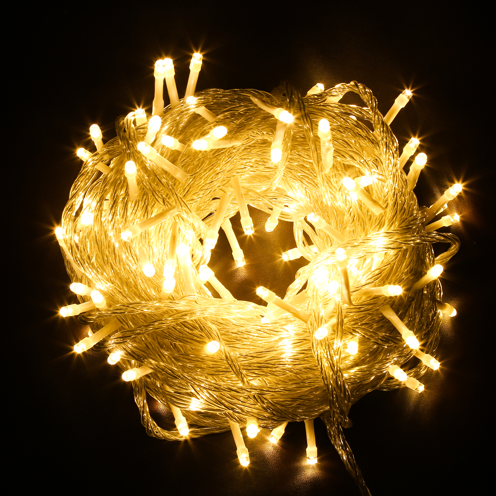 10M 100 LED guirlandes Guirlande lumineuses blanc chaud 8 Modes d ...