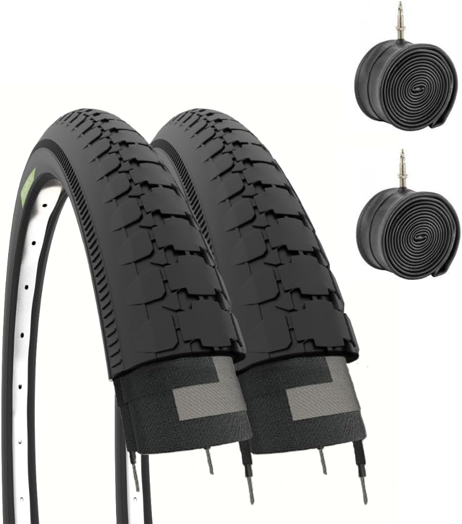 2 pneus 26 x 2 x 1 3/4 (54-571) + chambres à air pneumatiques pour chariot fourgon moto | Leroy ...