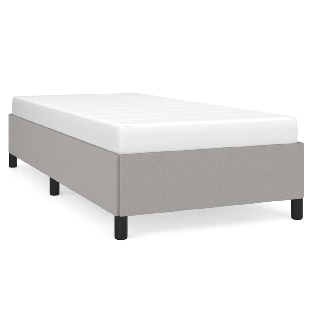Lit simple | Lit adulte | Cadre de lit Gris clair 90x190 cm Tissu182409 ...