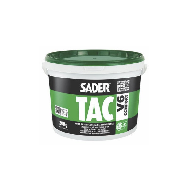 Colle acrylique SADER TAC V6 - 20kg | Bricoman