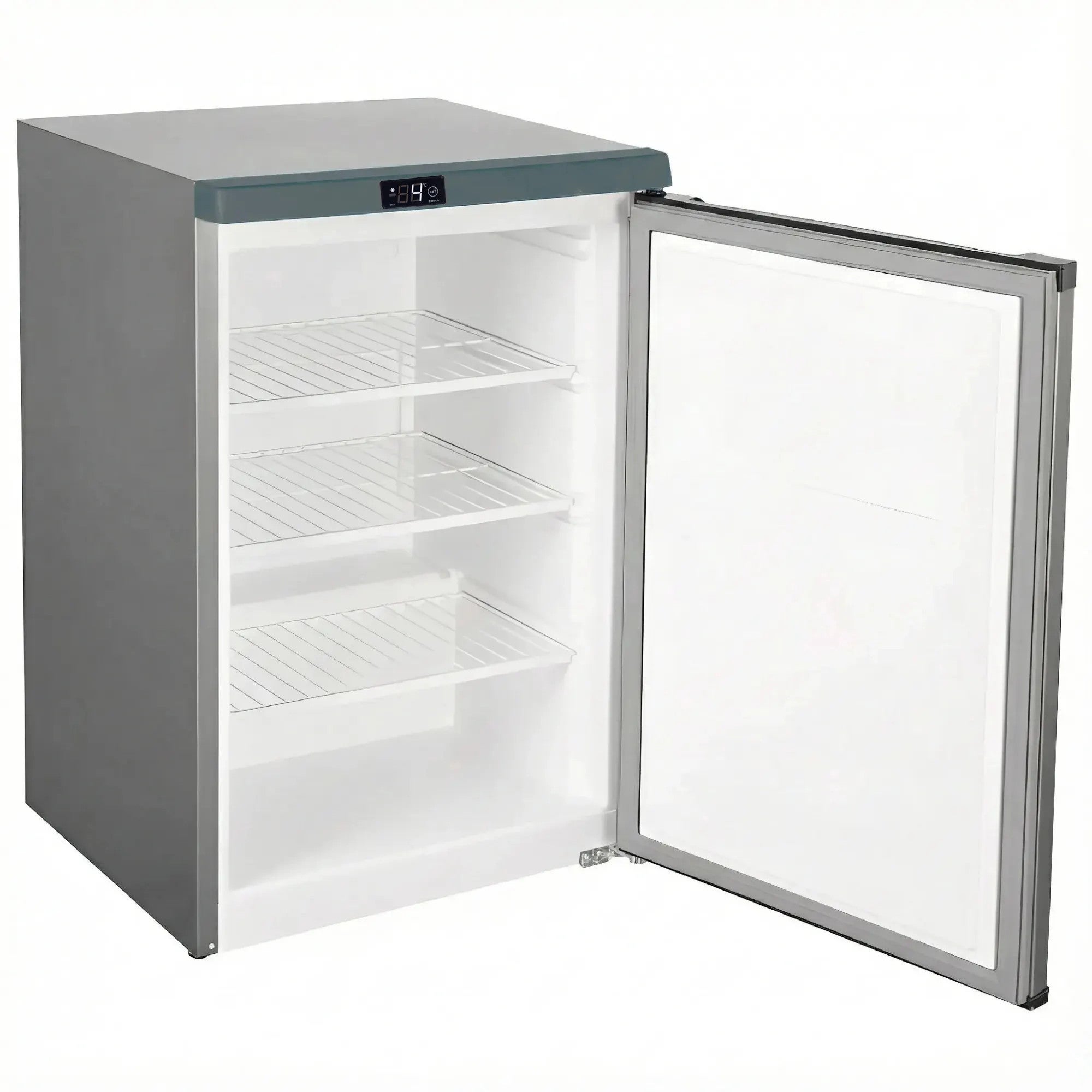 Nevera vertical profesional INOX de 142 litros con 3 estantes para ...