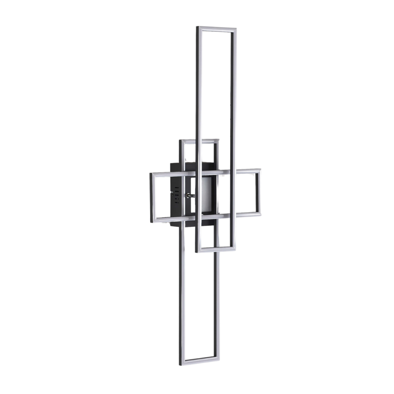 Plafonnier en aluminium, fer et pvc Noir 90 cm - Eli | Leroy Merlin
