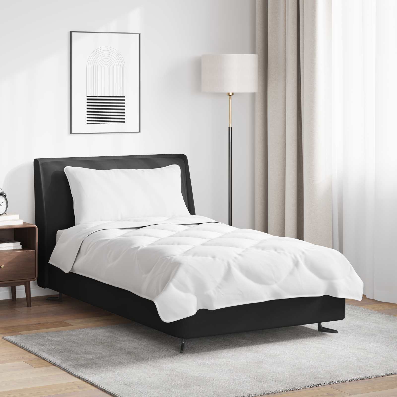 Ensemble de Duvet avec oreiller 2 pcs Blanc Microfibre | Leroy Merlin