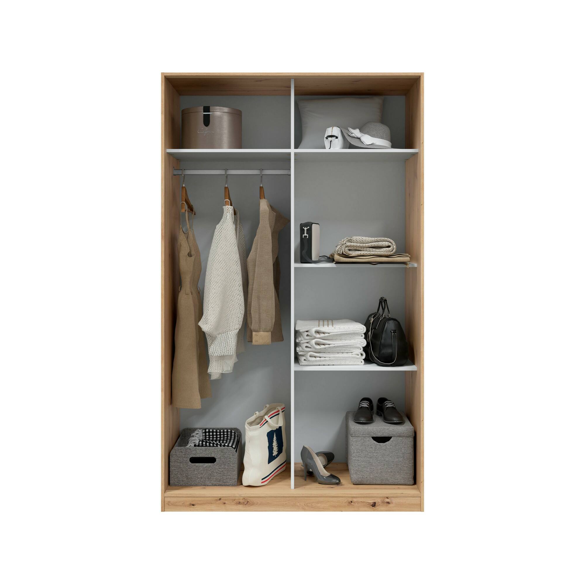 Garde-robe 2 portes Waterbury, Armoire de chambre, Armoire avec 4 ...