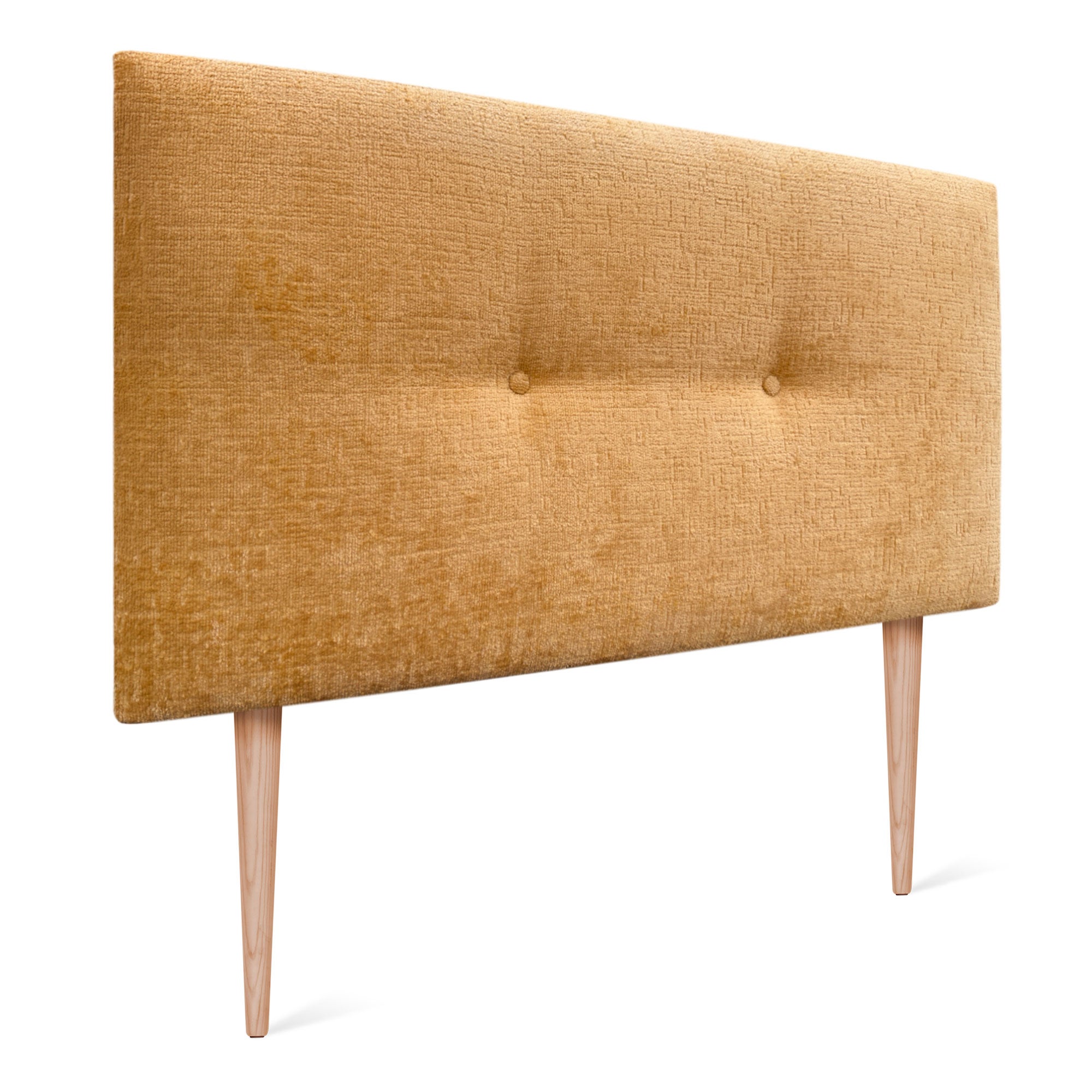 DHOME Cabeceira de lã ecológica premium liso com botões e pés cabeceira ...