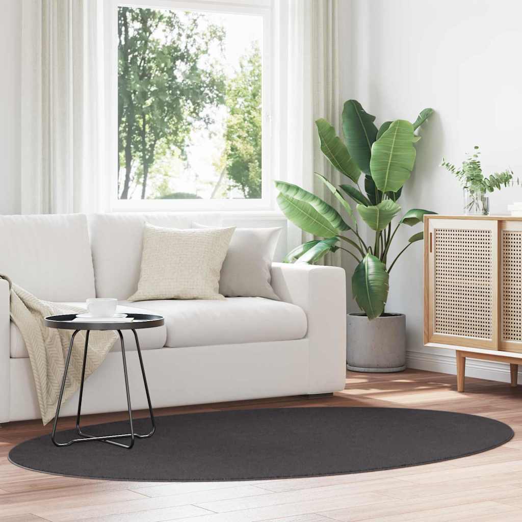 Tapis de surface HUARTE Anthracite 200 x 140 cm 100% Polyester | Leroy ...