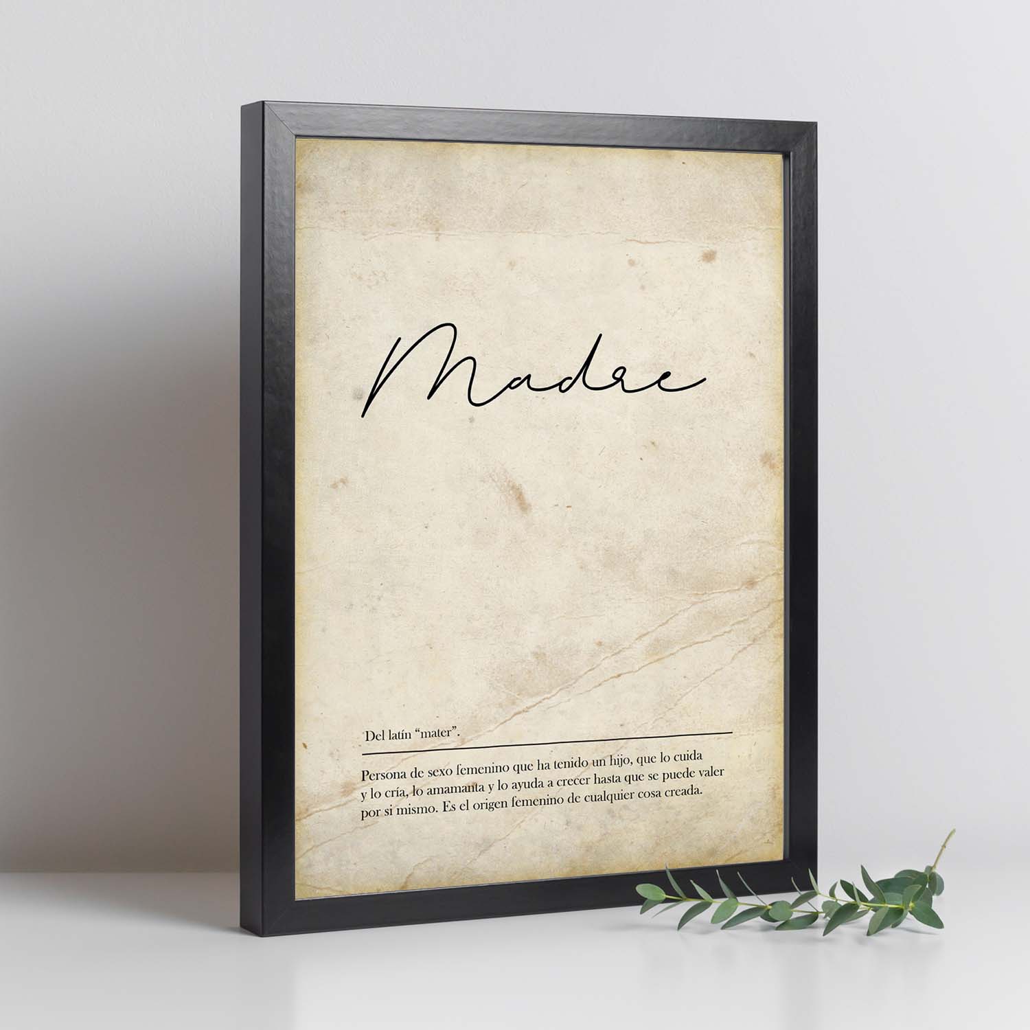 Assiette Avec La Définition Du Mot Mère En Arrière-plan Vintage A4 Sans ...