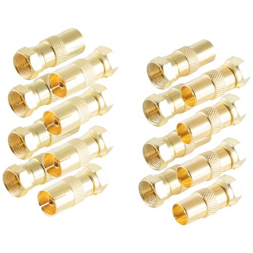 Shiverpeaks BS15-301214 Set dadaptateur F-coaxial doré Connexions ...