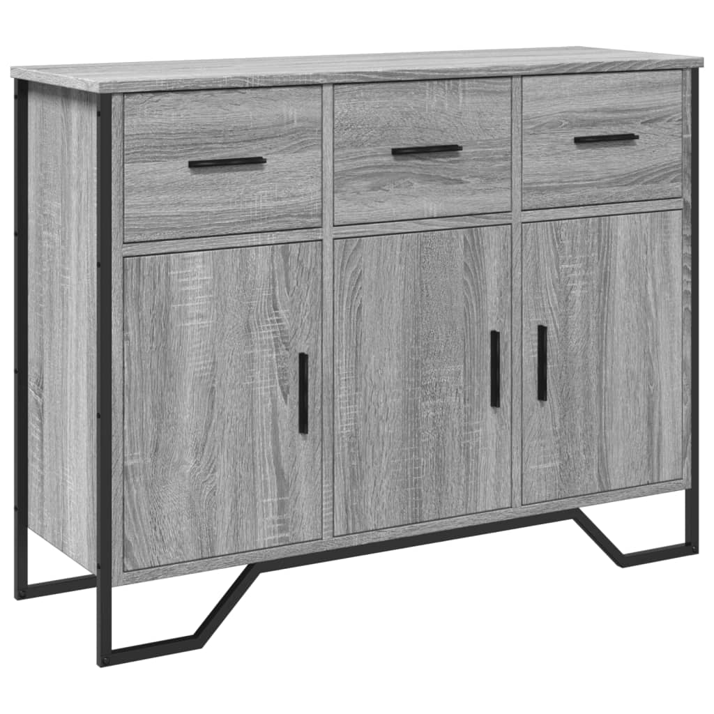 Buffet，Meuble de Rangement，Bahut sonoma gris 97x32,5x74,5 cm bois d ...
