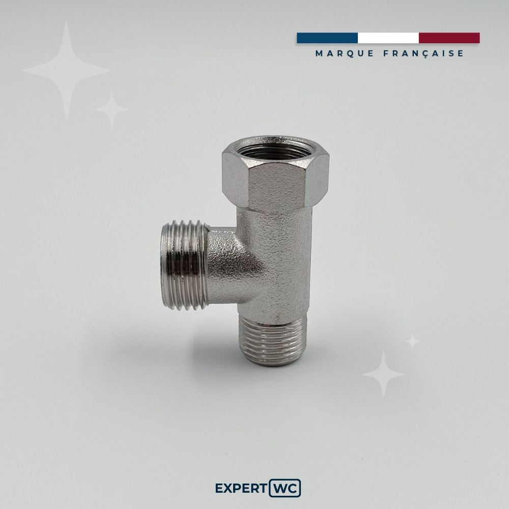 Adaptateur inox en T 3/8 pour Toilettes - Installation Facile & Sûre ...