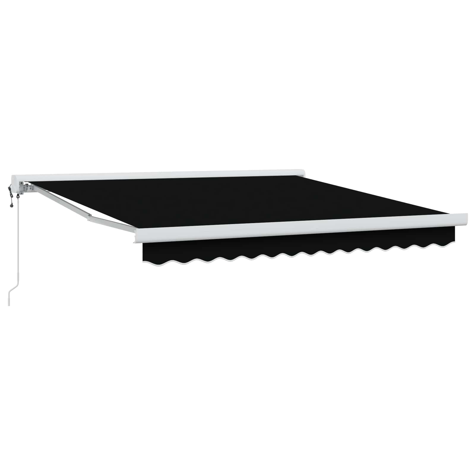 Auvent rétractable Noir 350 x 250 cm Tissu et Métal | Leroy Merlin