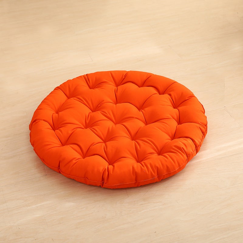 Un juego de 4 cojines redondos para silla de color naranja, cada uno de ...