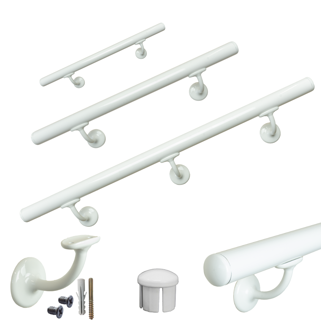 Corrimano a muro in Alluminio D.32mm Mod.V42R Bianco CM-150 | Leroy Merlin