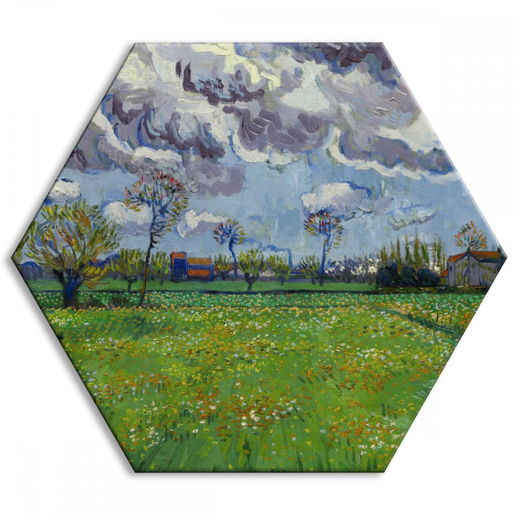 VAN GOGH - PAYSAGE - Toile Hexagonale - Tableau Imprimé Sur Toile Et ...