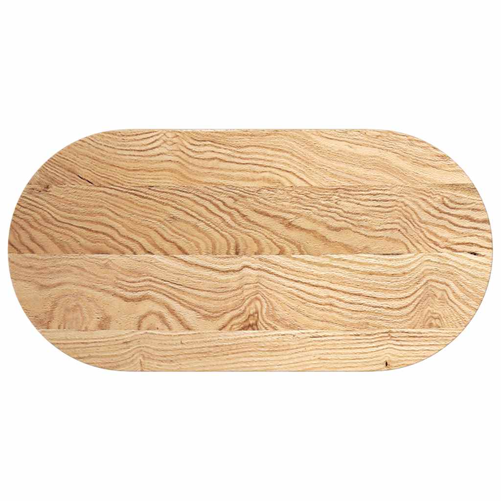 Plateau de table ovale en bois de chêne massif 100x50x2 cm | Leroy Merlin