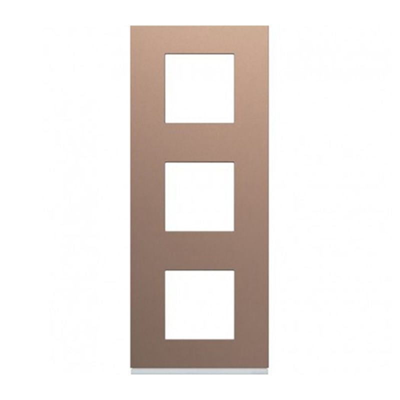 Plaque - 3 postes - verticale - 57 mm - rose - hager gallery wxp0523 ...
