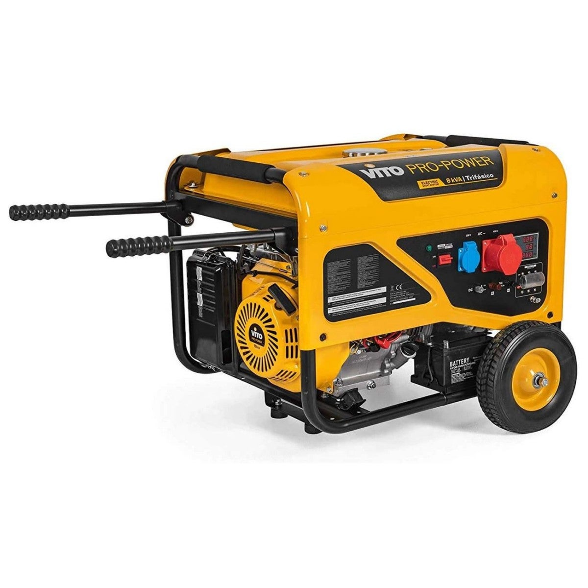 Generatore 8kVA Totale TRIFASE MONOFASE 230V/400V Motore 4T 15CV 11,2KW ...