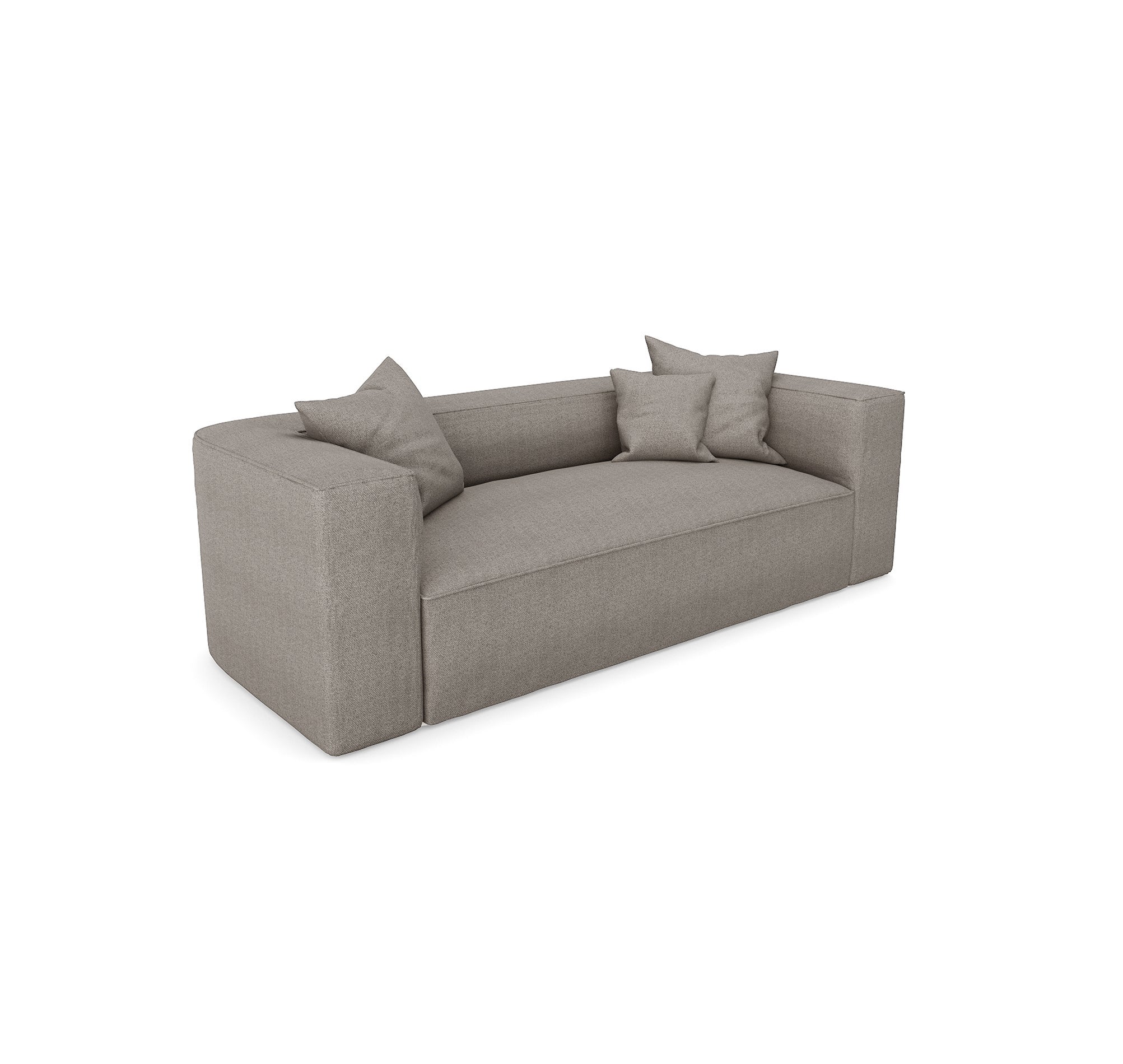 Canapé 3 places tissu tramé taupe | Leroy Merlin