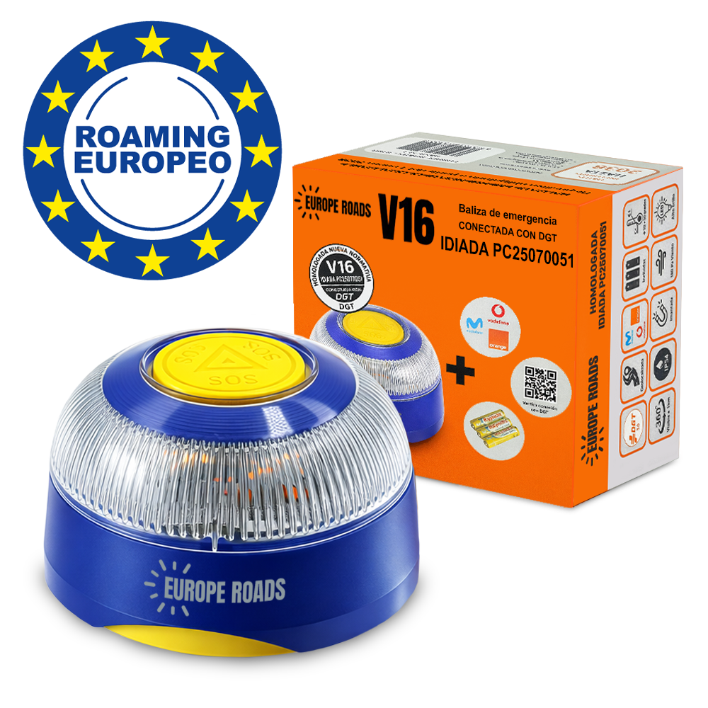 Baliza V16 EUROPE ROADS Certificada DGT con Geolocalización - IDIADA ...