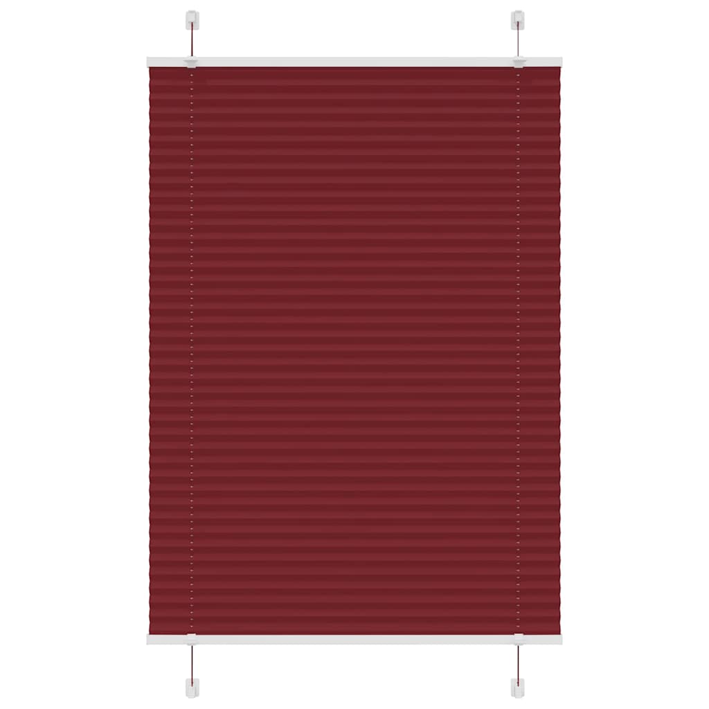 Store plissé | Store pliant rouge bordeaux 100x150 cm largeur du tissu ...