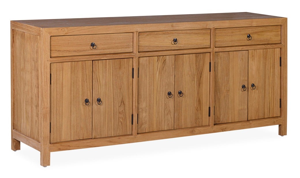 Buffet en bois massif 6 portes 3 tiroirs Lookia 180cm | Leroy Merlin