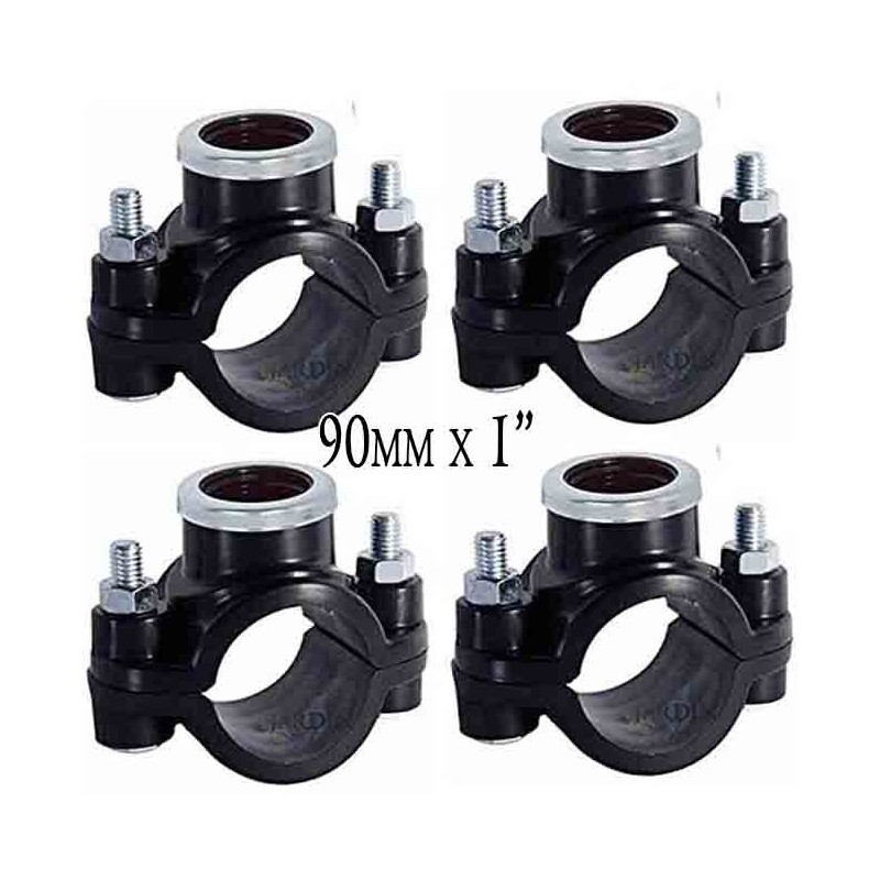 Lot de 4 Collier de prise en charge 90mm x 1''. Utilisé pour l ...