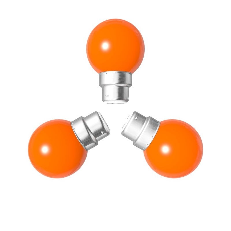 Lot de 3 ampoules orange B22 Incassables | Leroy Merlin