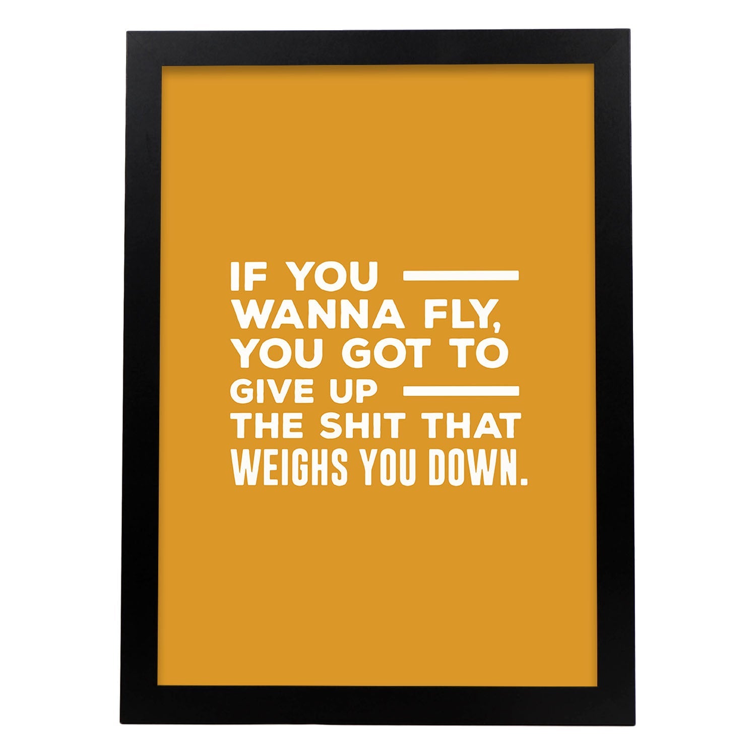 Poster Con Frase Inspiracional. Lámina De Decoración 'si Quieres Volar ...