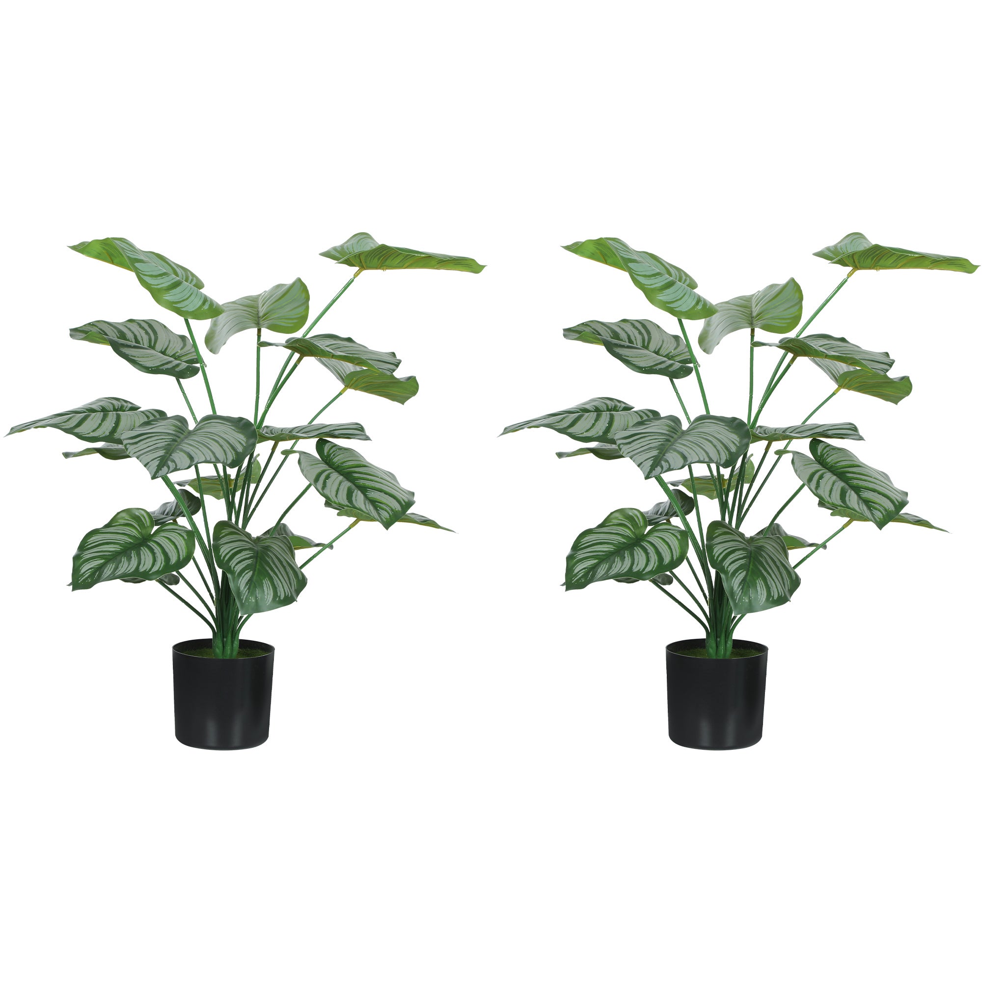 Lot de 2 plantes artificielles intérieures 65 cm, arbre artificiel avec ...