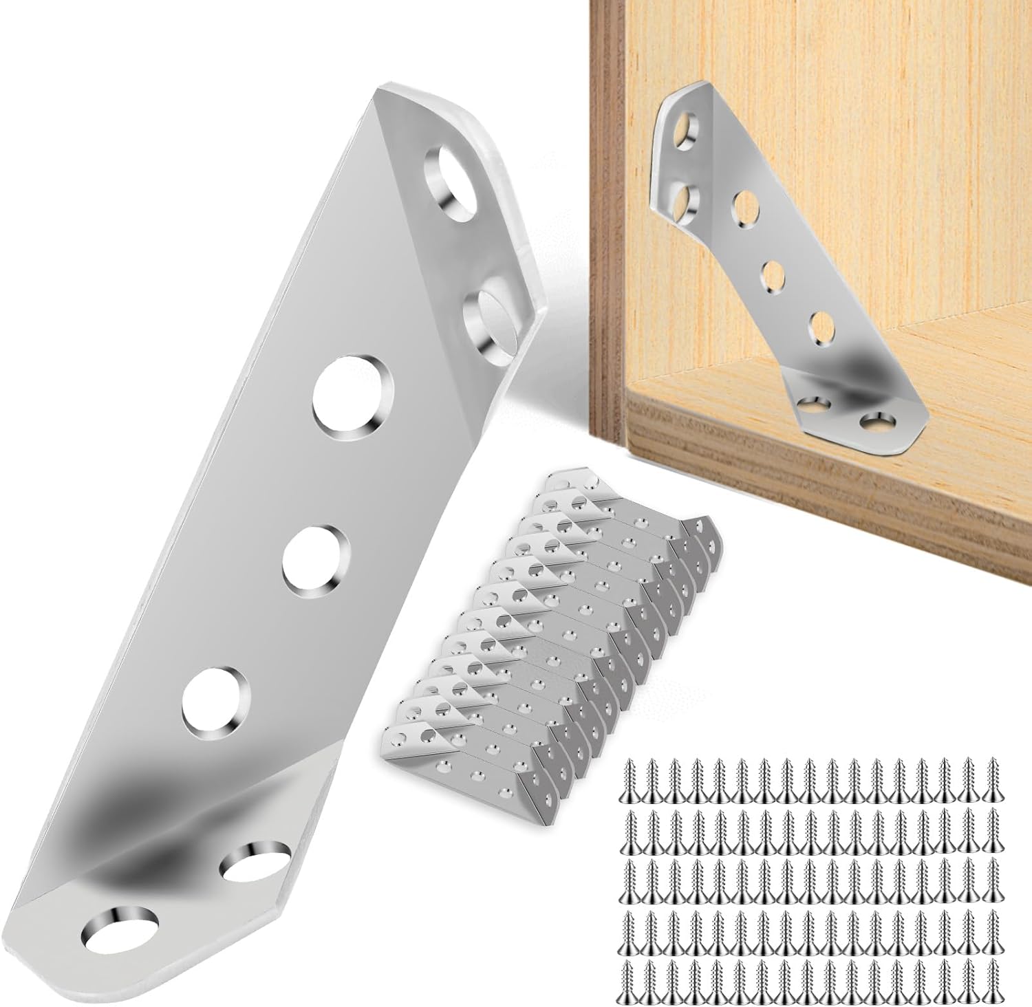 12 PCS Equerre Metal Equerre Fixation AngleSupports Métalliques ...