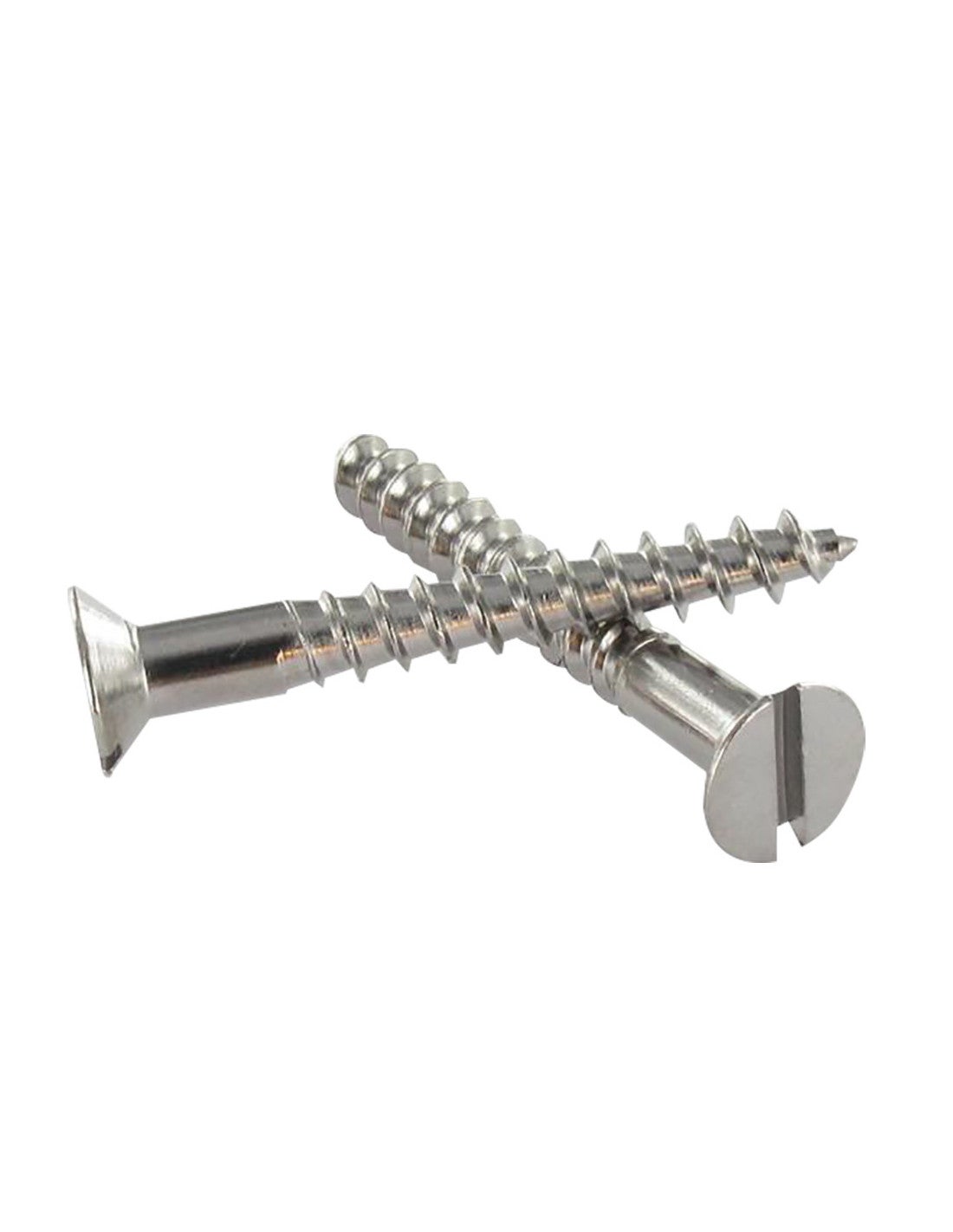 Vis bois Laiton chrome Tête fraisée TF Fendue 4X25-1 piece | Leroy Merlin