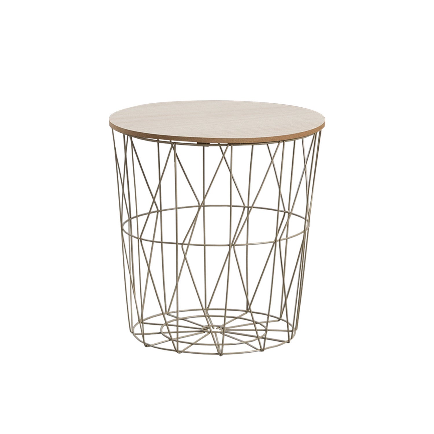 Table basse ronde de rangement 41x40cm Thinia Home | Leroy Merlin