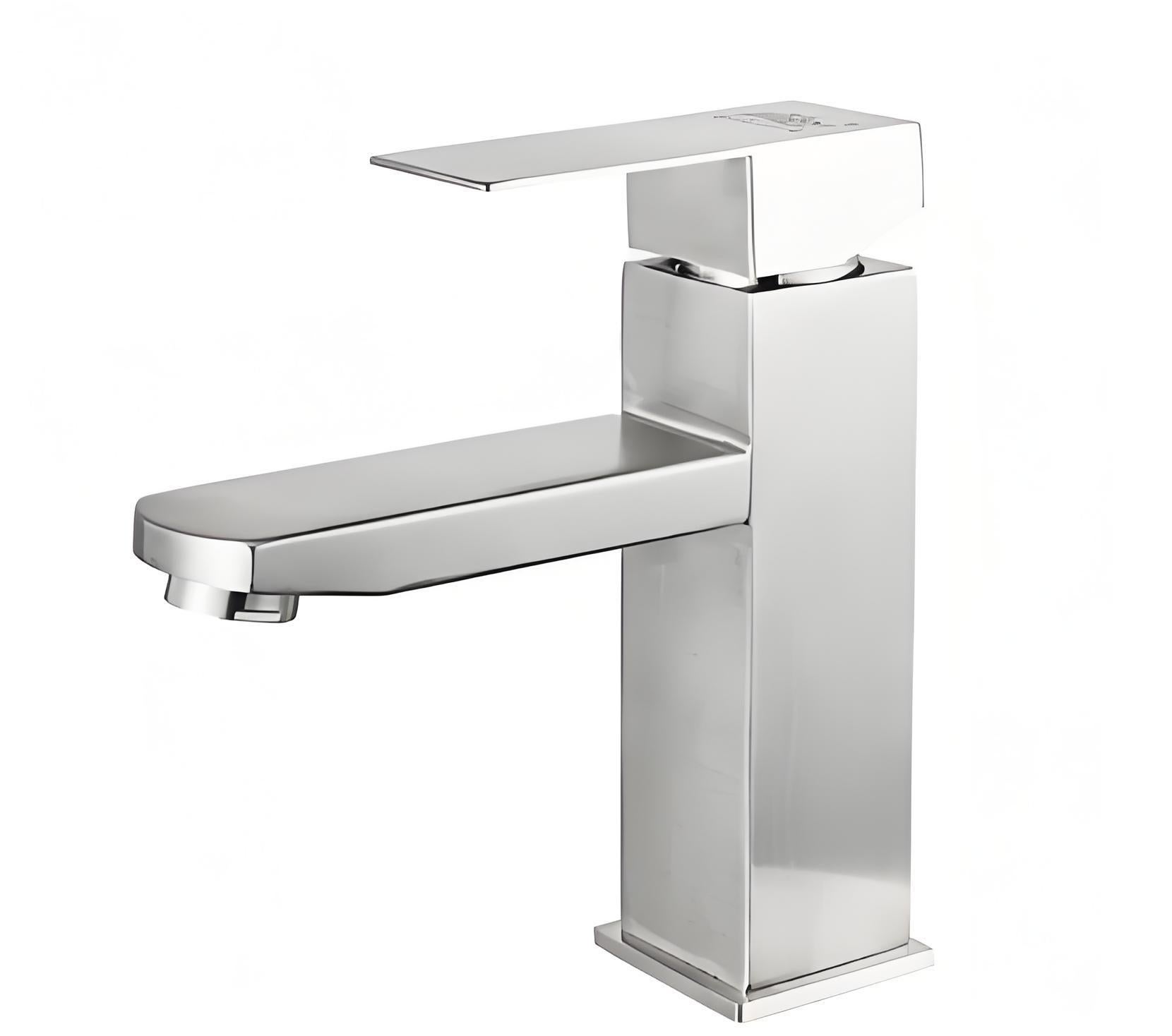 Mélangeur de lavabo brossé, robinet carré de salle de bain ...