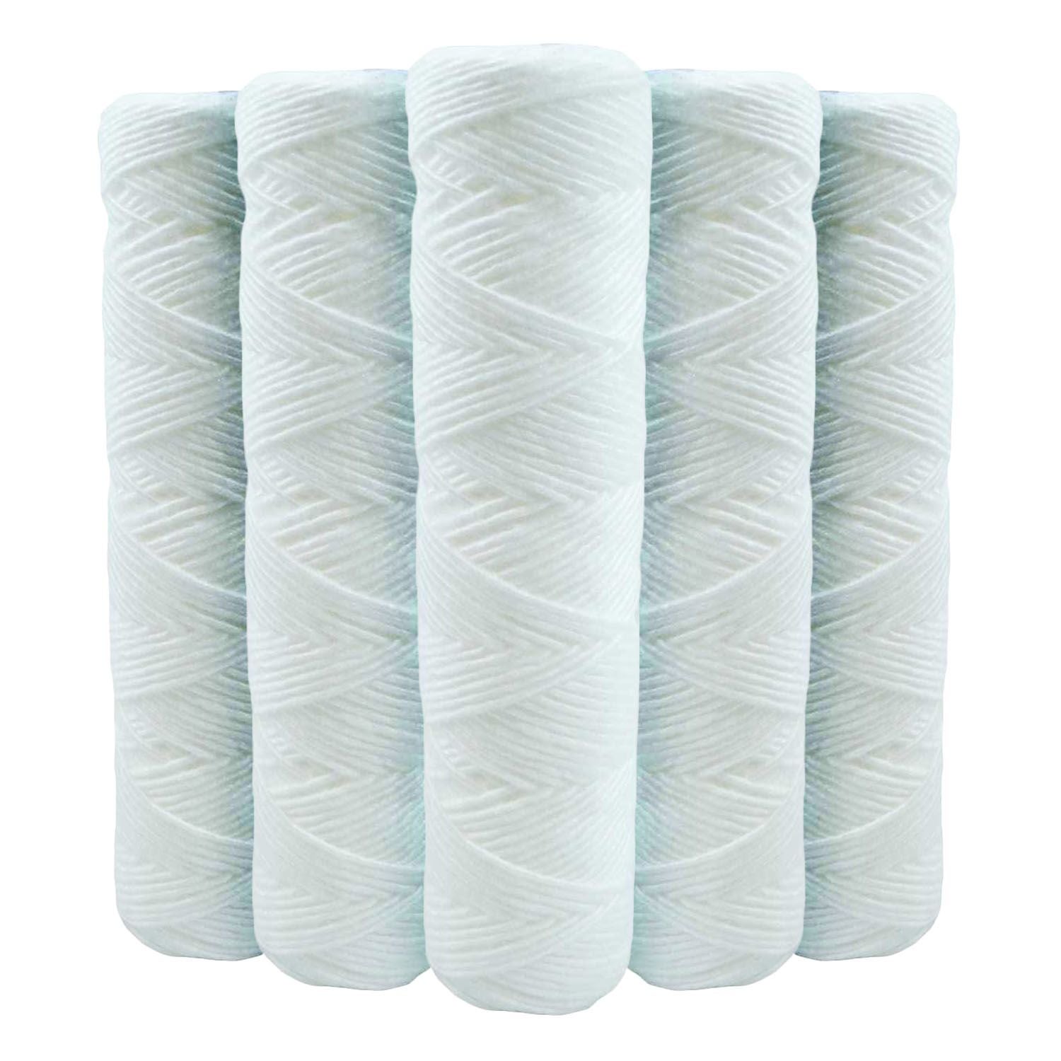 Lot de 5 Cartouches Bobinée Filtre à Eau Anti Sédiments 9 pouces 3/4 ...